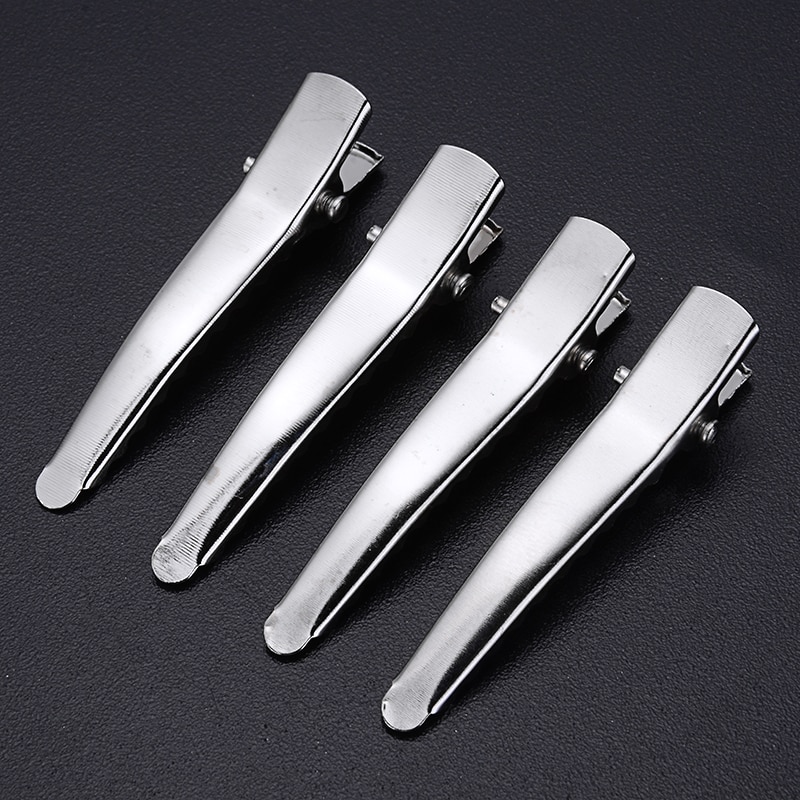 100pcs 4.5cm Silver Metal Alligator Prong Hair Cli... – Grandado