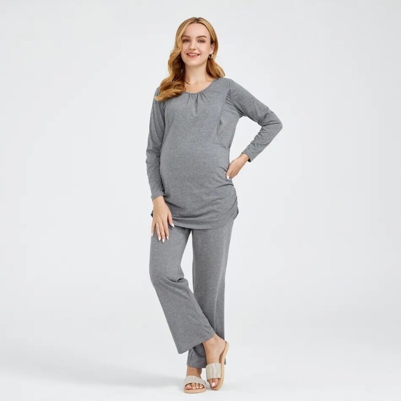 Nursing Maternity Womens Clothing Sets Long Sleeve... – Grandado