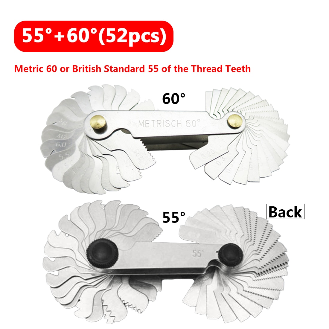 Calibrador de medición de rosca de acero, medidor ... – Grandado