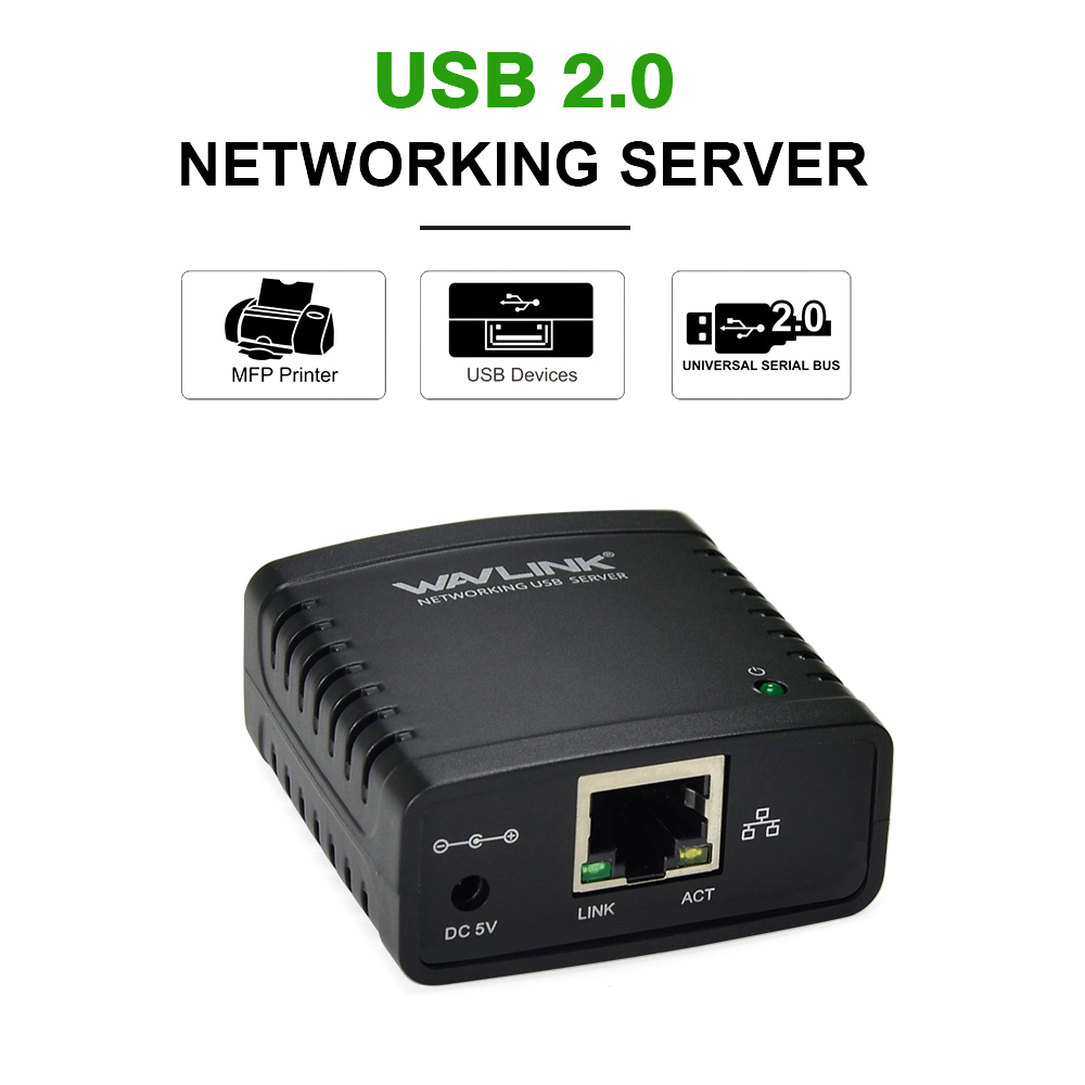 USB2.0 Network Print Server capture RJ-45 TCP / IP... – Grandado