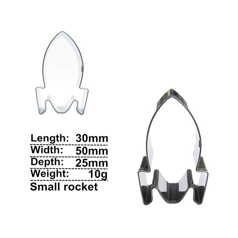 Small rocket shape 3 piece cookie cutting molds, b... – Vicedeal