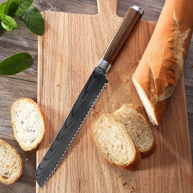 Bread Knife Baking Slicing Knife Slag-free Serrate... – Grandado