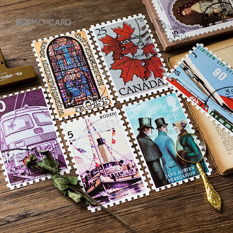 30 Sheets/Set Retro Stempel Serie Postkaart/Wenska... – Grandado