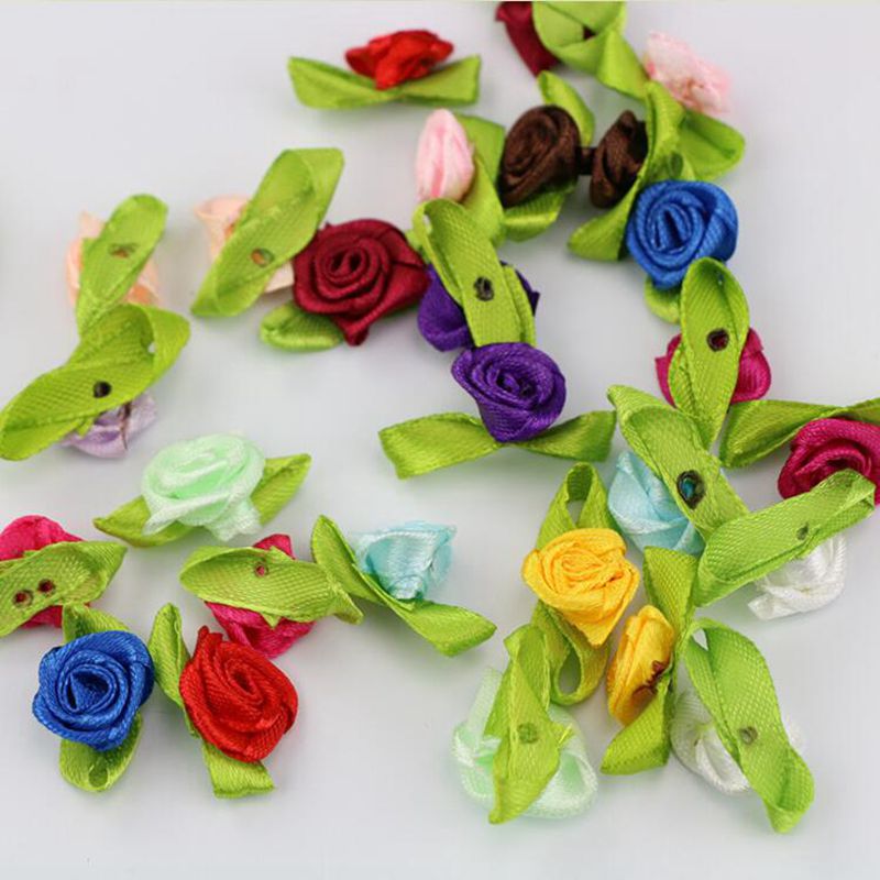 100pcs Handmade Mini Satin Flowers For Garment Acc... – Grandado