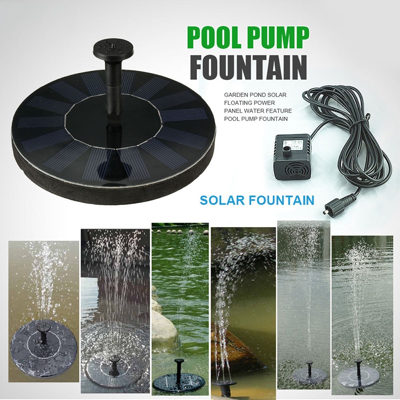 Outdoor Solar Floating Fountain 7V 1.4W Solar Powe... – Grandado