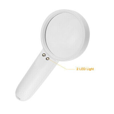 Lupe 2 LED Licht, 4X Handheld Lupe Objektiv Lupe W... – Grandado