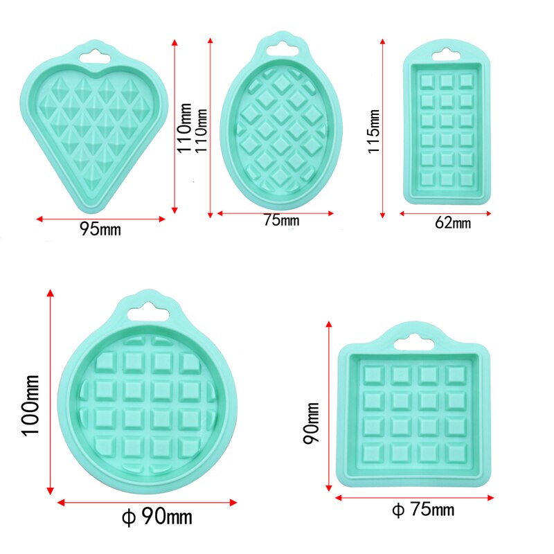 5Pcs/Set DIY Waffle Mold Non-stick Cake Mould Make... – Grandado