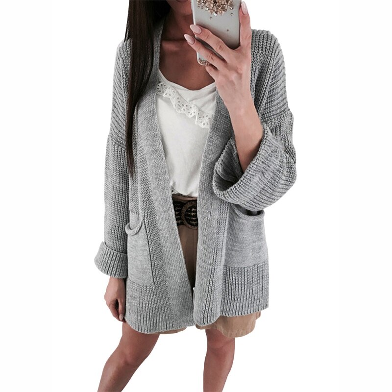 Women Autumn long section thick line cardigan casu... – Vicedeal