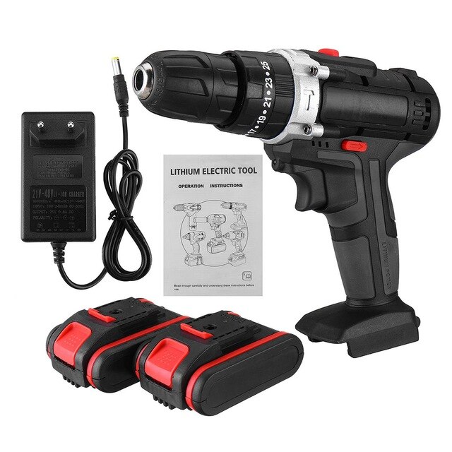 48V 2 Speed 3 in 1 Cordless Electric Drill Screwdr... – Grandado