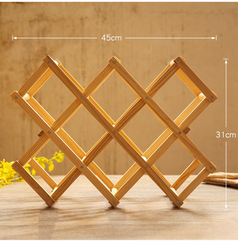 Wooden Wine Rack Wijnrek Foldable Wine Holder Bote... – Vicedeal