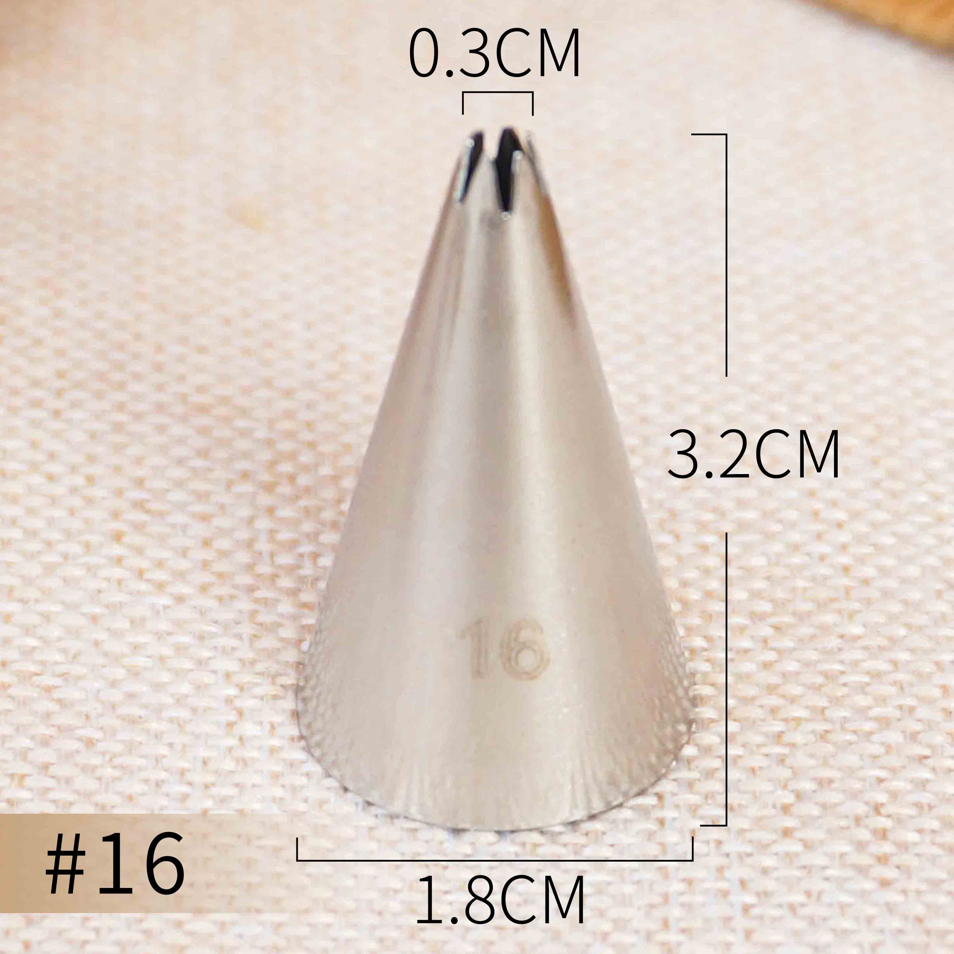 #16 Small Size Open Star Icing Nozzle Stainless St... – Grandado
