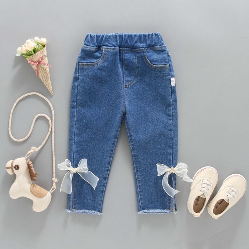 CROAL CHERIE Spring Baby Girls Jeans Bow Jeans Pan... – Grandado