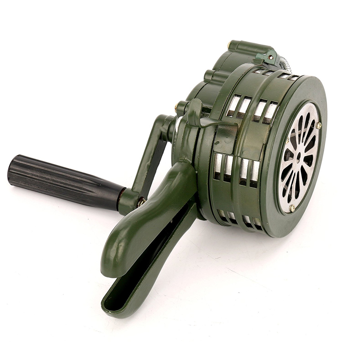 Green Aluminium alloy Crank Hand Operated Air Raid... – Grandado