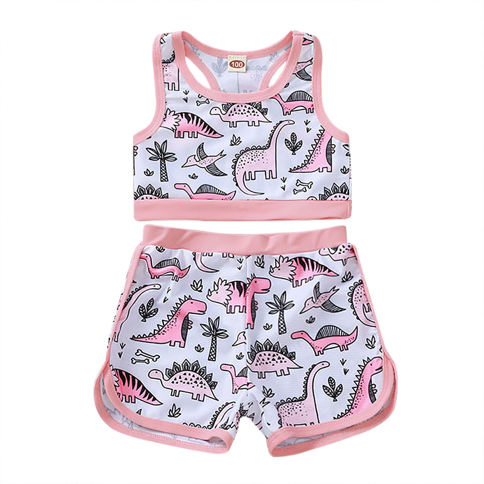 Girls Dinosaur Printed Bikini Tankini Sets Toddler... – Vicedeal