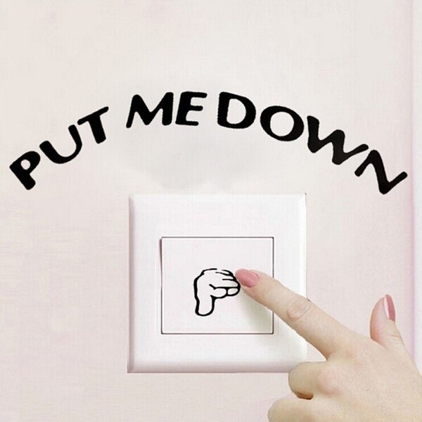 PUT ME DOWN Sign Gesture Toilet Seat Sticker Bathr... – Vicedeal