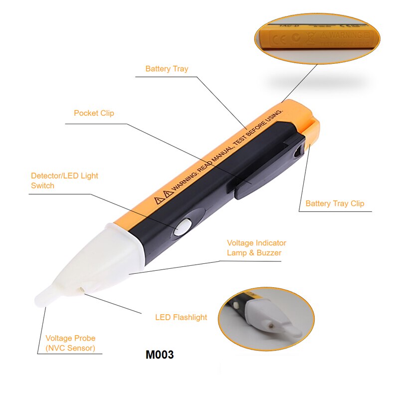 Non-Contact AC Voltage Detector Electricity Tester... – Grandado