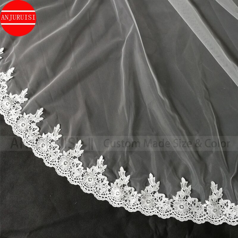 Cathedral Wedding Veil Lace Edge One Layer Bridal ... – Grandado