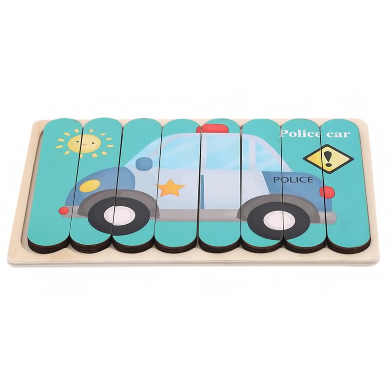 Baby Wooden Puzzles Creativity Strip Shape 3D Puzz... – Grandado