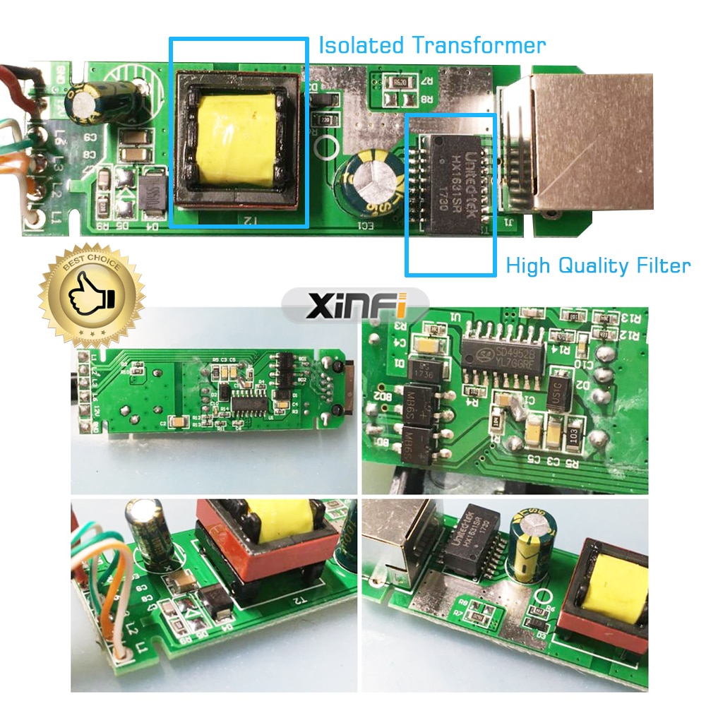 48V to 5V 3A rpi4 Active PoE Splitter 12V Waterpro... – Grandado