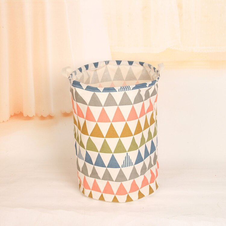 Colored Triangle Laundry Basket Home Fabric Storag... – Vicedeal
