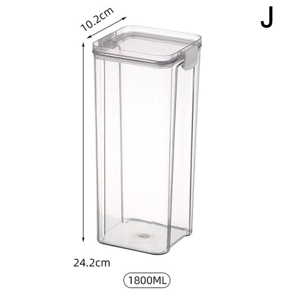 Square Sealed PET Jars Kitchen Storage Big Capacit... – Grandado