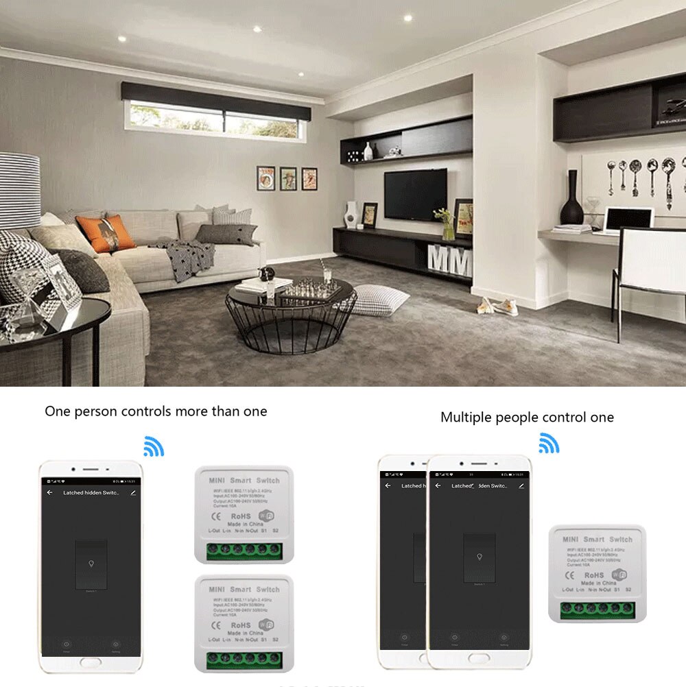 16a mini controle de 2 vias diy wi fi inteligente ... – Grandado