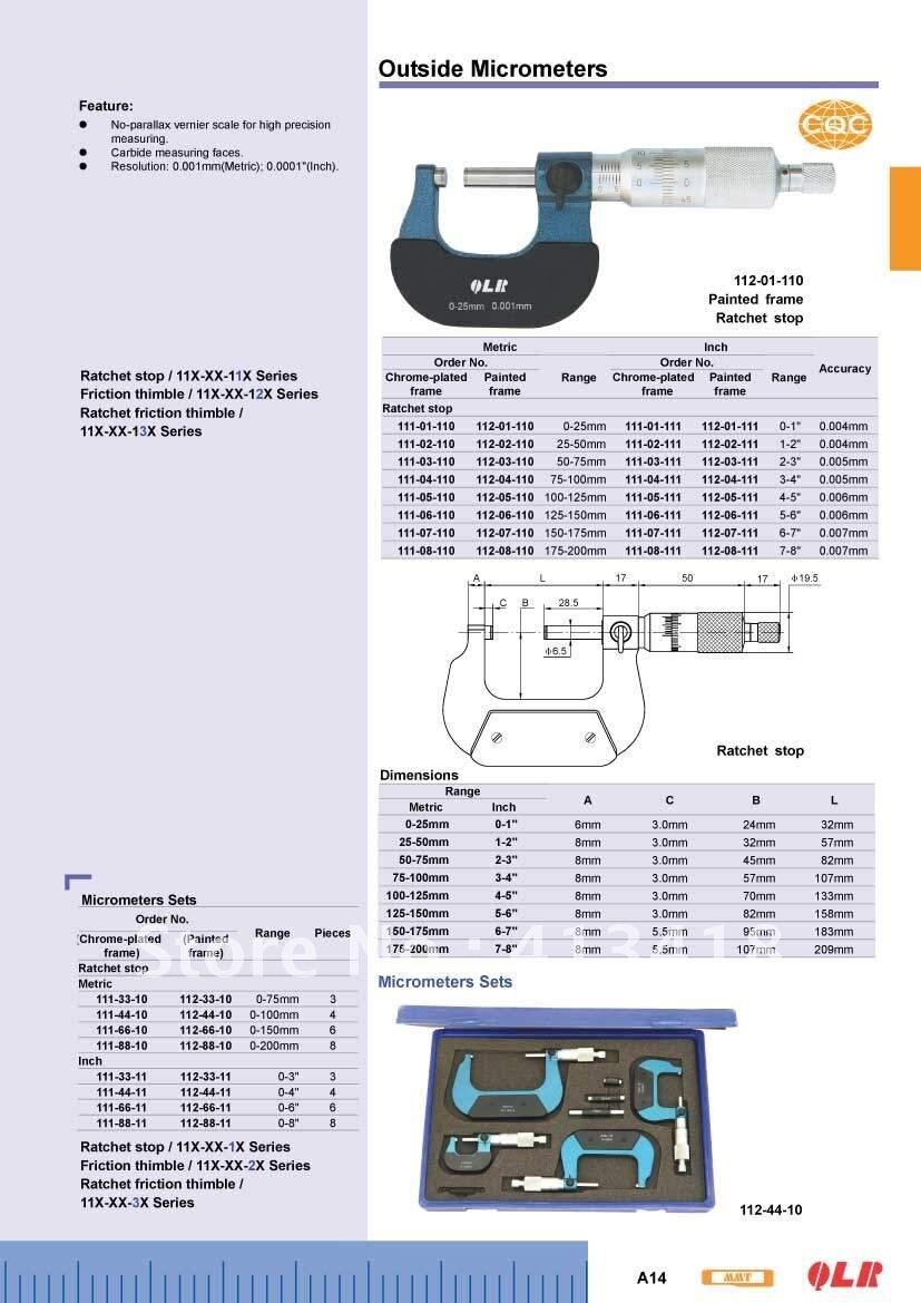Microns scribed line outside micrometer. 50-75mm. ... – Vicedeal