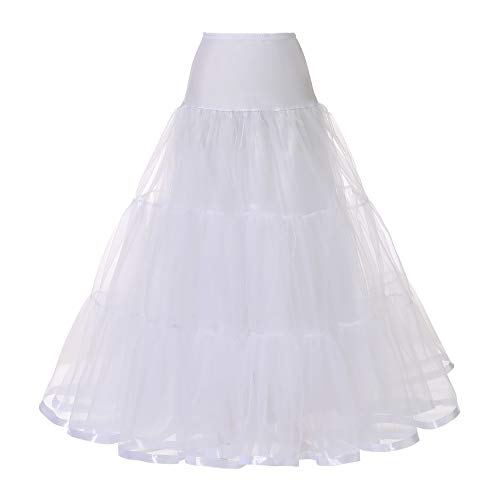 WOWBRIDAL 95CM Long Petticoat Ruffled Crinoline Vi... – Grandado