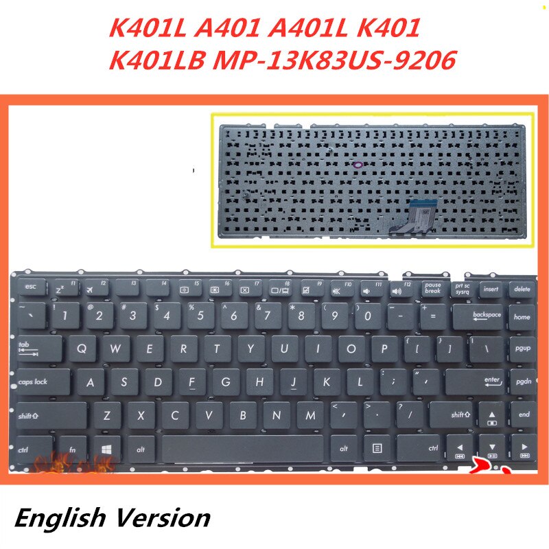 Laptop Engels Toetsenbord Voor Asus K401L A401 A40... – Grandado