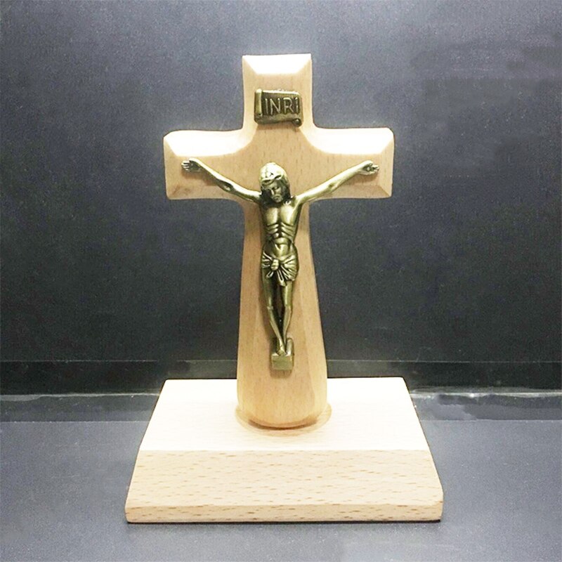 Small Holy Wood Standing Cross 5" Handmade Al... – Vicedeal