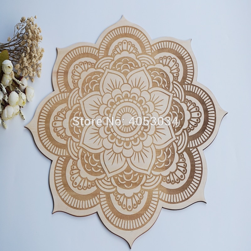 Floral Mandala Wood Sign - Spiritual Wall Art, Woo... – Grandado