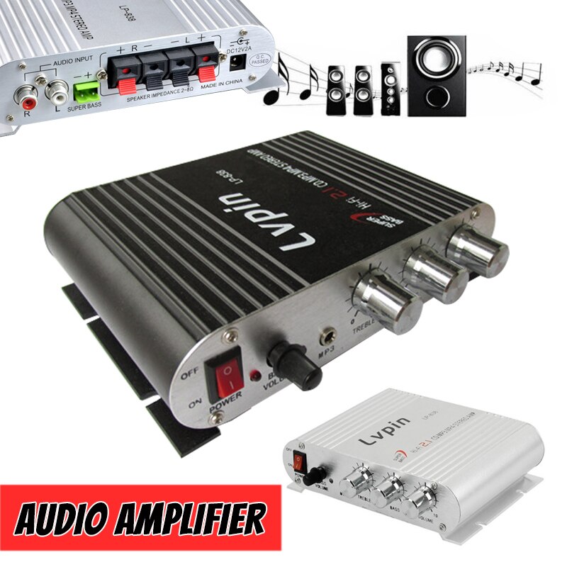 1pc Car Mini Stereo Amplifier 12V 200W MP3 Radio B... – Grandado