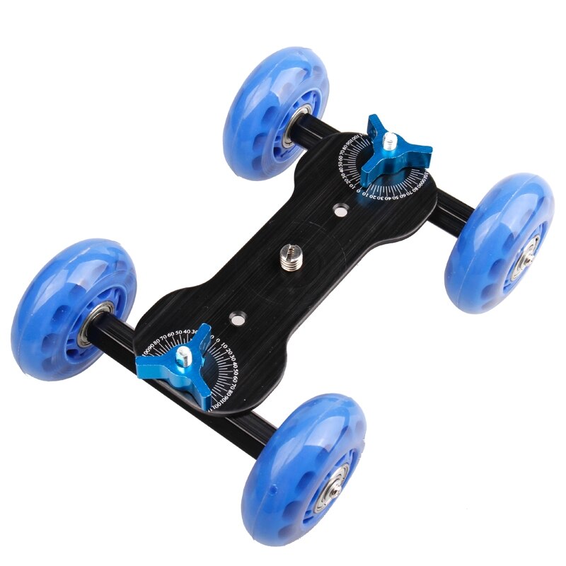 Black/Blue DSLR Truck Skater 4 Wheel Table Top Com... – Grandado