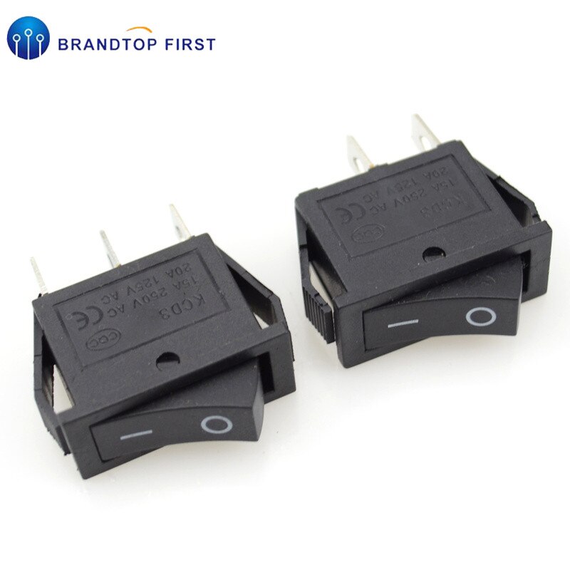 1pcs Black Rocker Switch 2 Pin 3 Pin Black Boat Sw... – Grandado