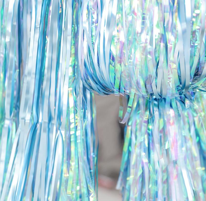 1M X 2M Birthday Foil Fringe Curtain Transparent C... – Grandado