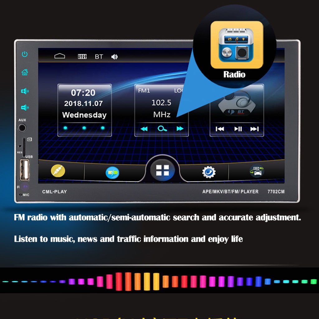 7Inch Auto MP5 Speler Draadloze Voor Bluetooth Tou... – Grandado