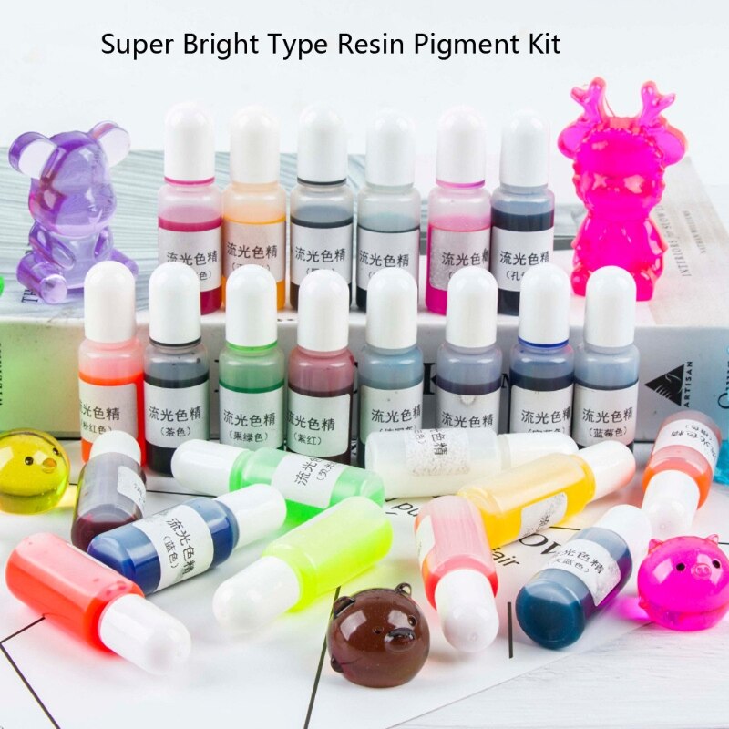 24 Color Super Bright Resin Pigment Kit Transparen... – Vicedeal