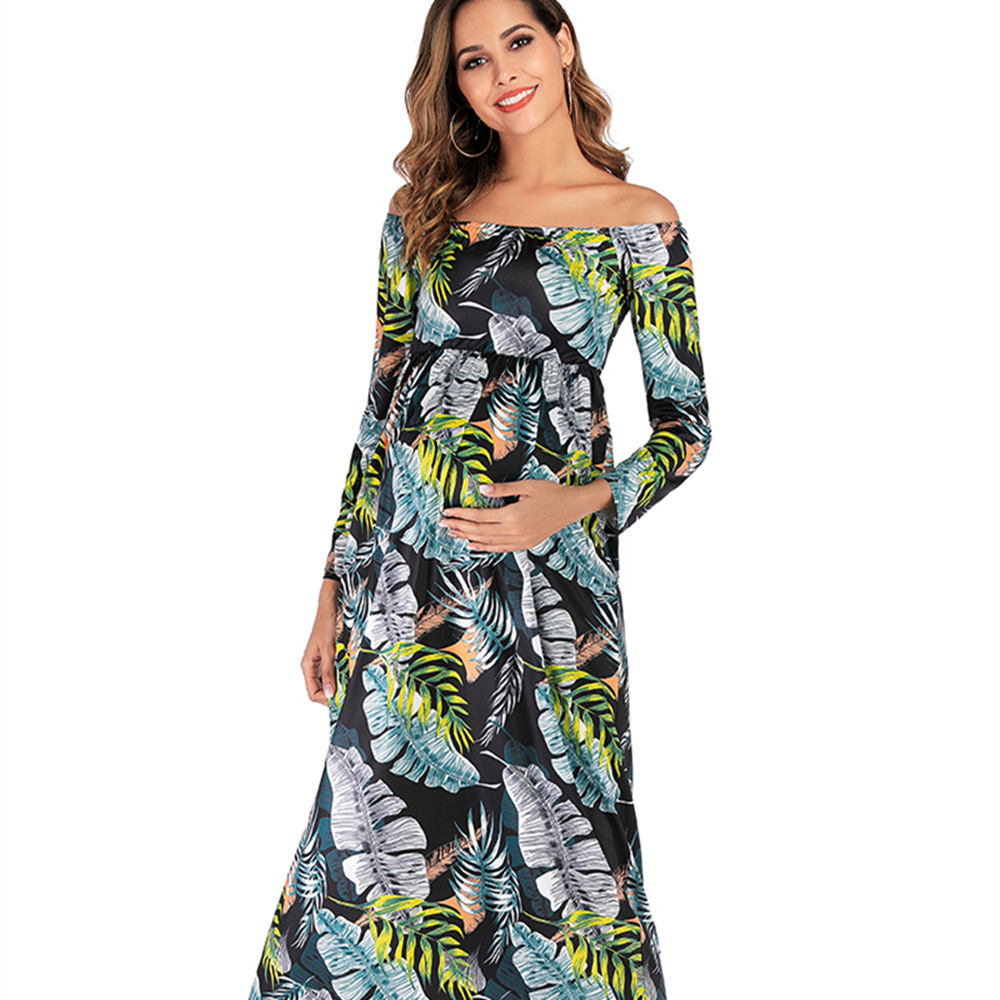 Maternity Clothing Autumn Long Sleeve Dresses Shou... – Grandado