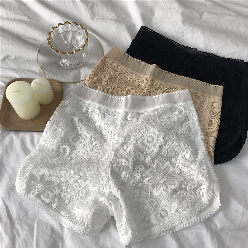 Women Safety Short Pants Lace High Waist Summer Al... – Grandado