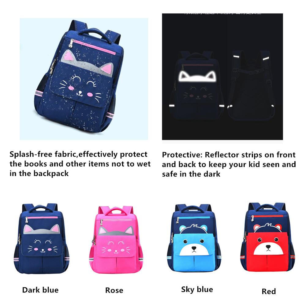 Cute Cat Face Backpack for Girls Boys Waterproof K... – Grandado