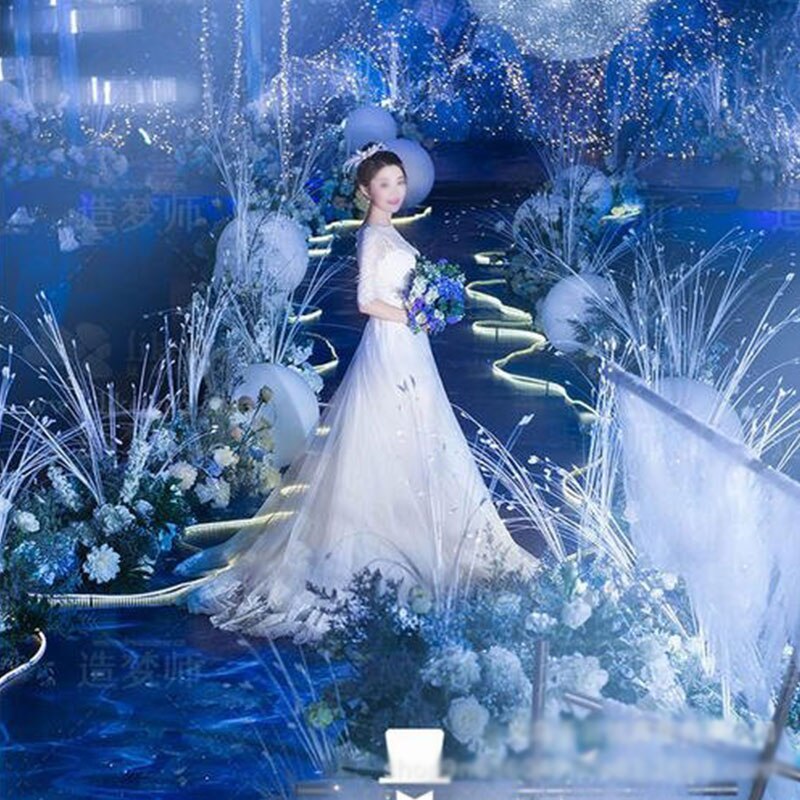 White Artificial Flower Simulation Peacock Grass B... – Vicedeal