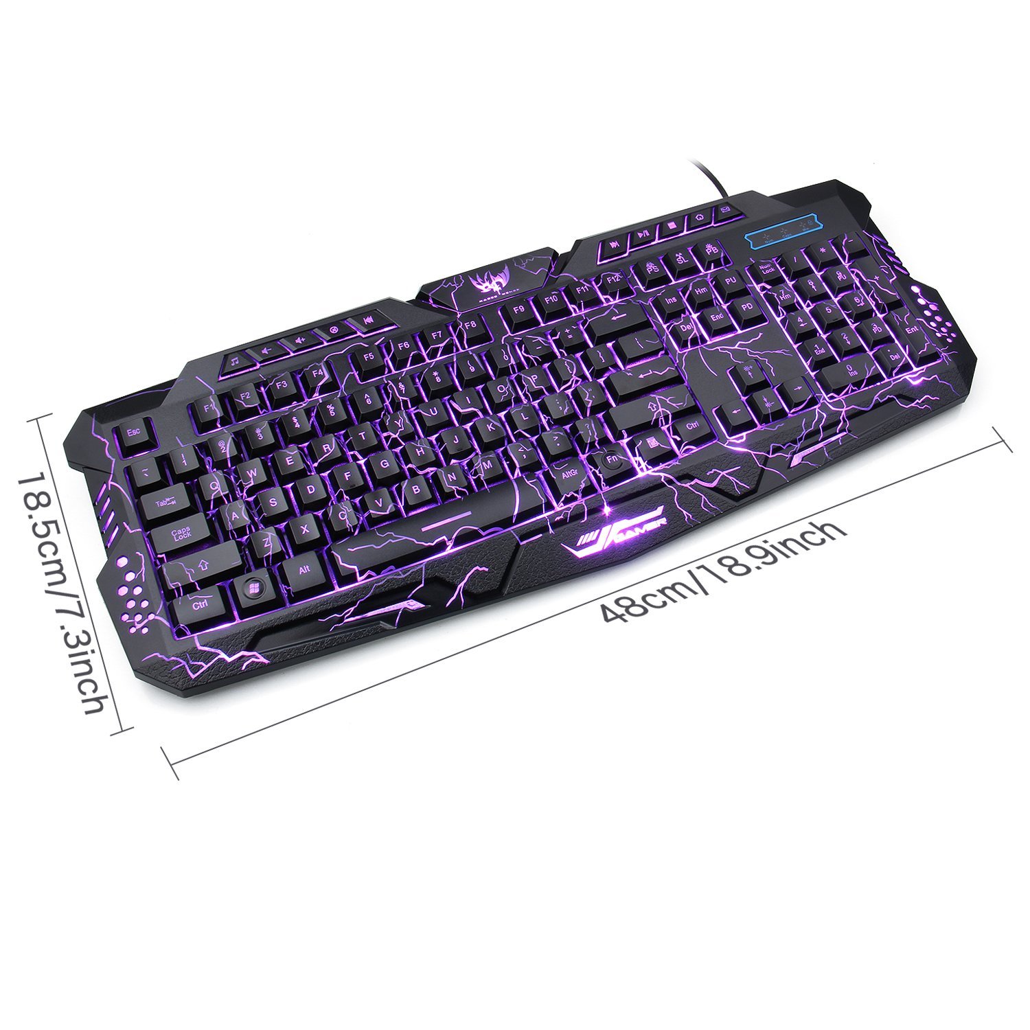 Gaming Backlight Keyboard LED Russian Layout USB W... – Grandado