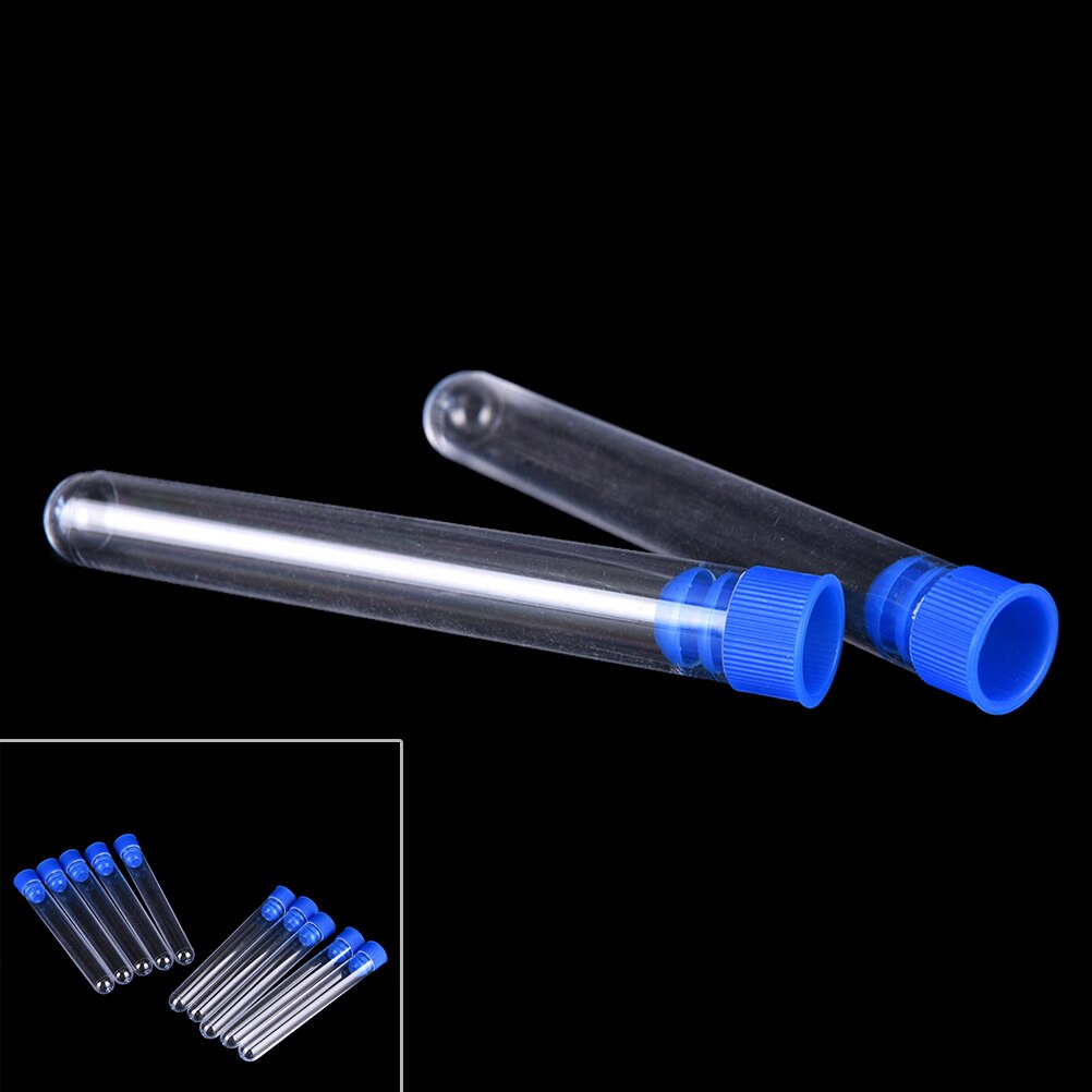 10pcs 15x100mm Clear Plastic Test Tubes Hard Plast... – Grandado