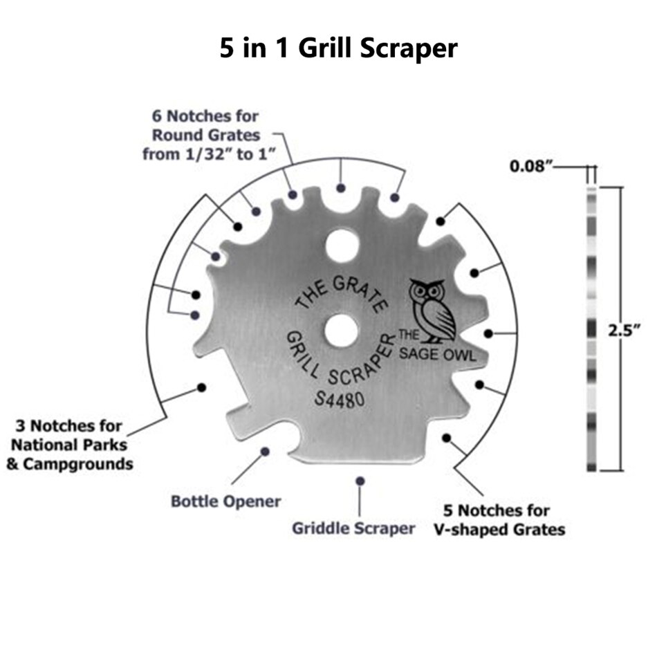 Stainless Steel Grill Scraper Portable Cleaning Bl... – Vicedeal