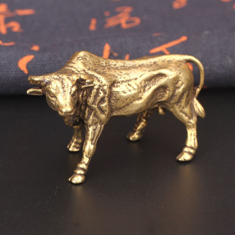 Antique Copper Wall Street Bull Figurines Retro Br... – Vicedeal