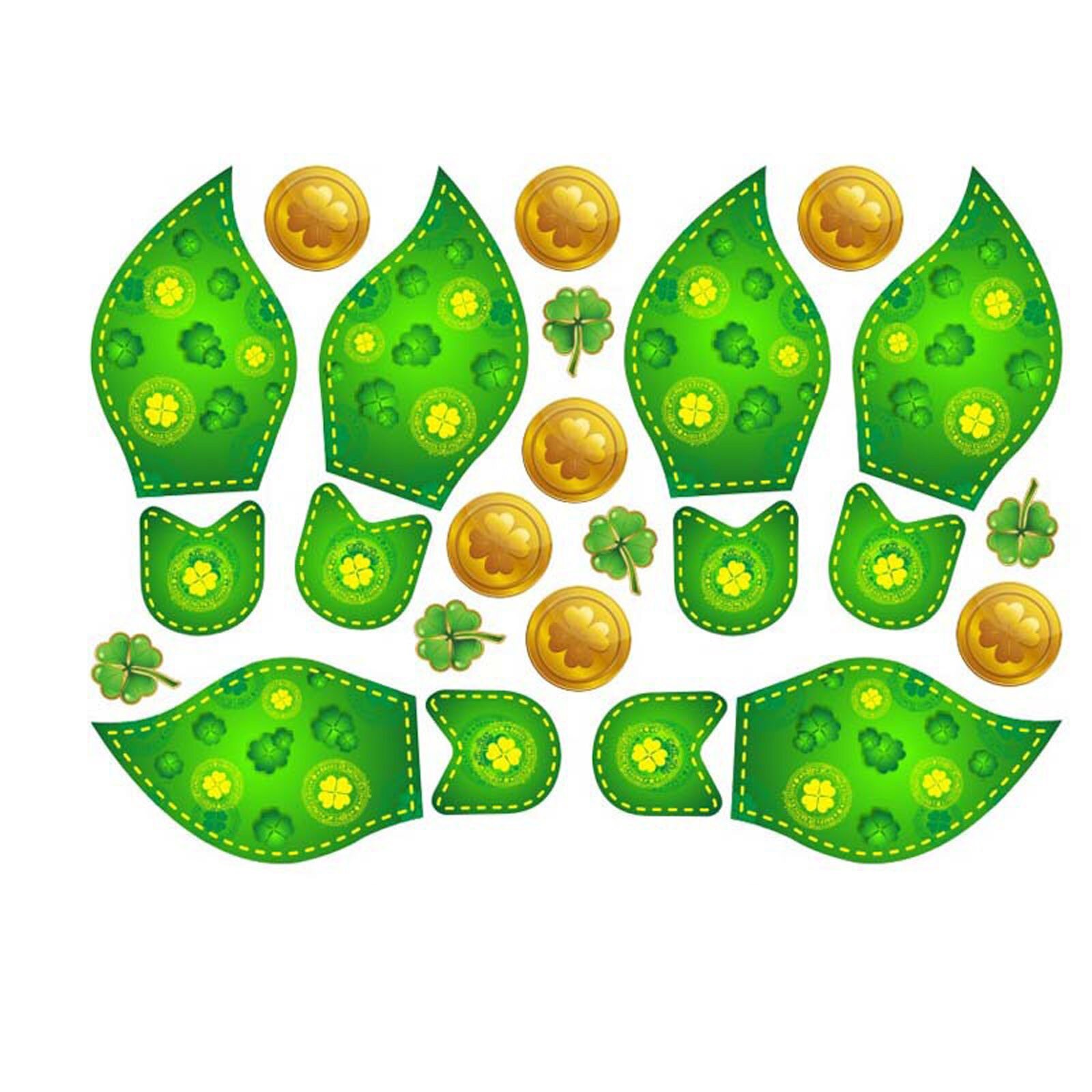 Set of St. Patrick's Day Wall Stickers Window Stic... – Grandado