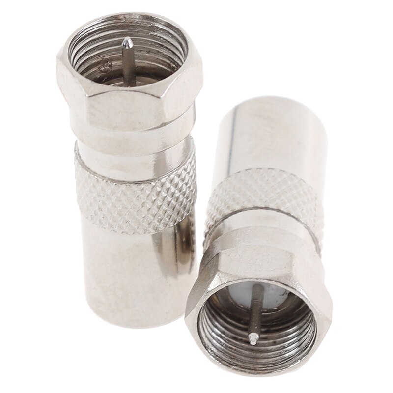 2pcs F Type Male Plug Connector Socket To Rf Coax Grandado
