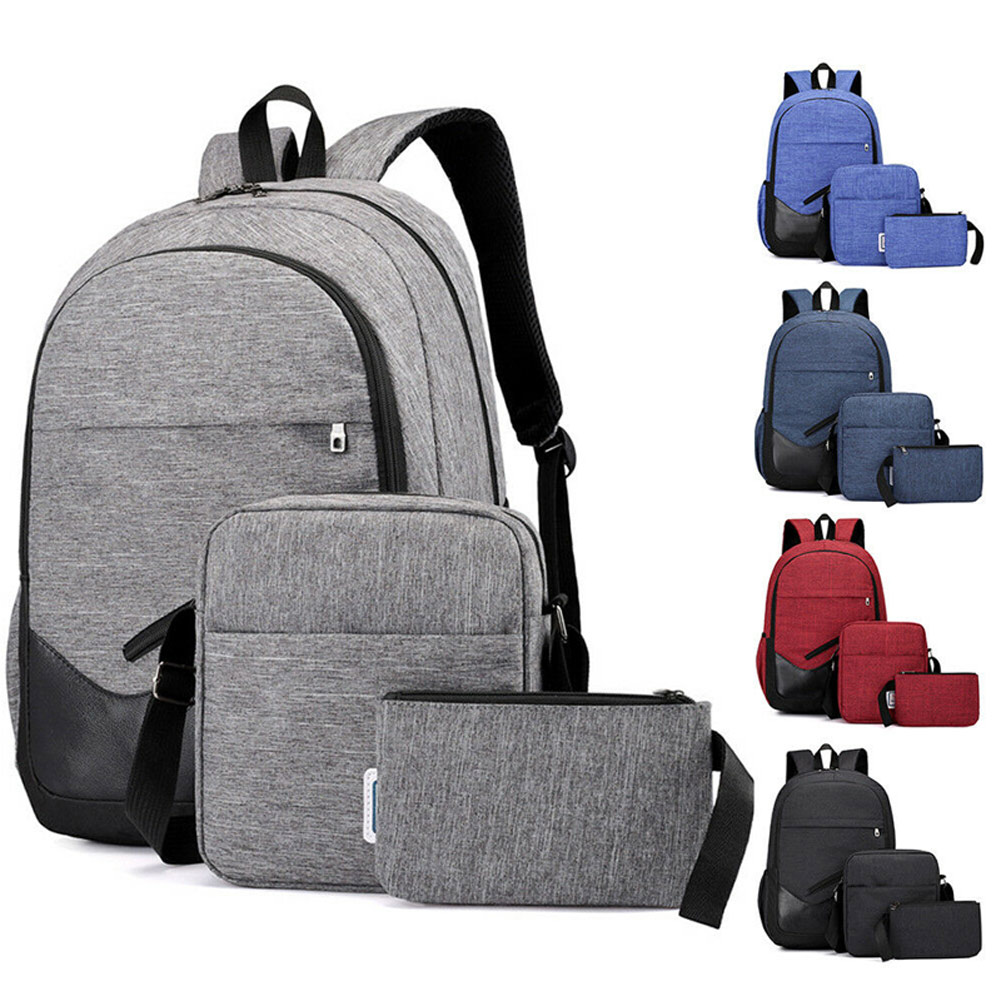 3Pcs/Set Unisex Backpack School Shoulder Bag Oxfor... – Vicedeal