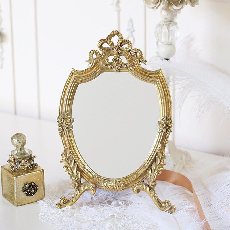 European Retro Mirror Home Decoration Bedroom Desk... – Grandado