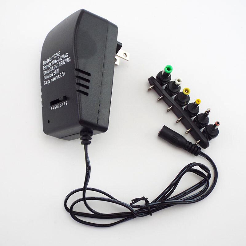 AC DC Adapter 3V 4.5V 5V 6V 7.5V 9V 12V Adjustable... – Grandado